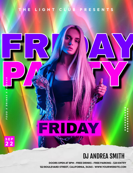 Black 3d Friday [arty Flyer (us Letter) Template | PosterMyWall